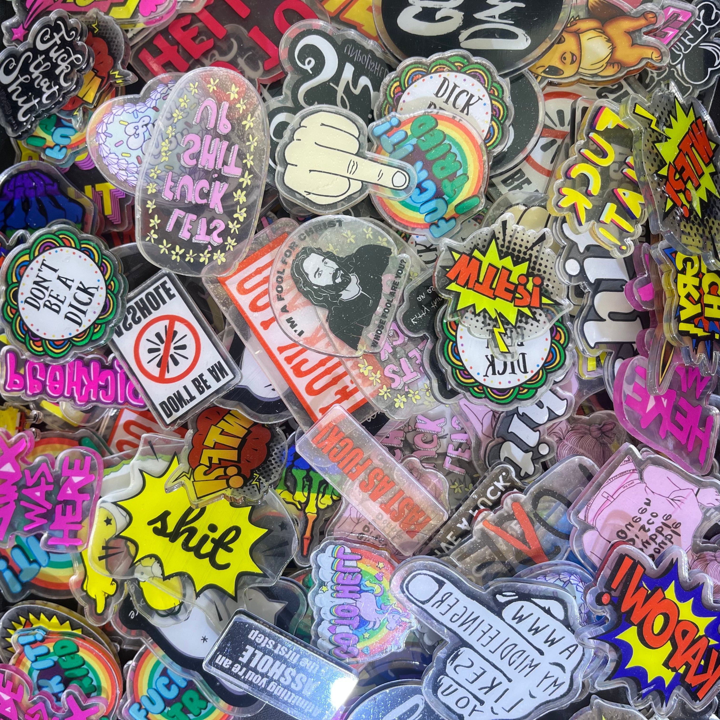 Sassy words 4cm-Acrylic chips – Una's Tiny Creations